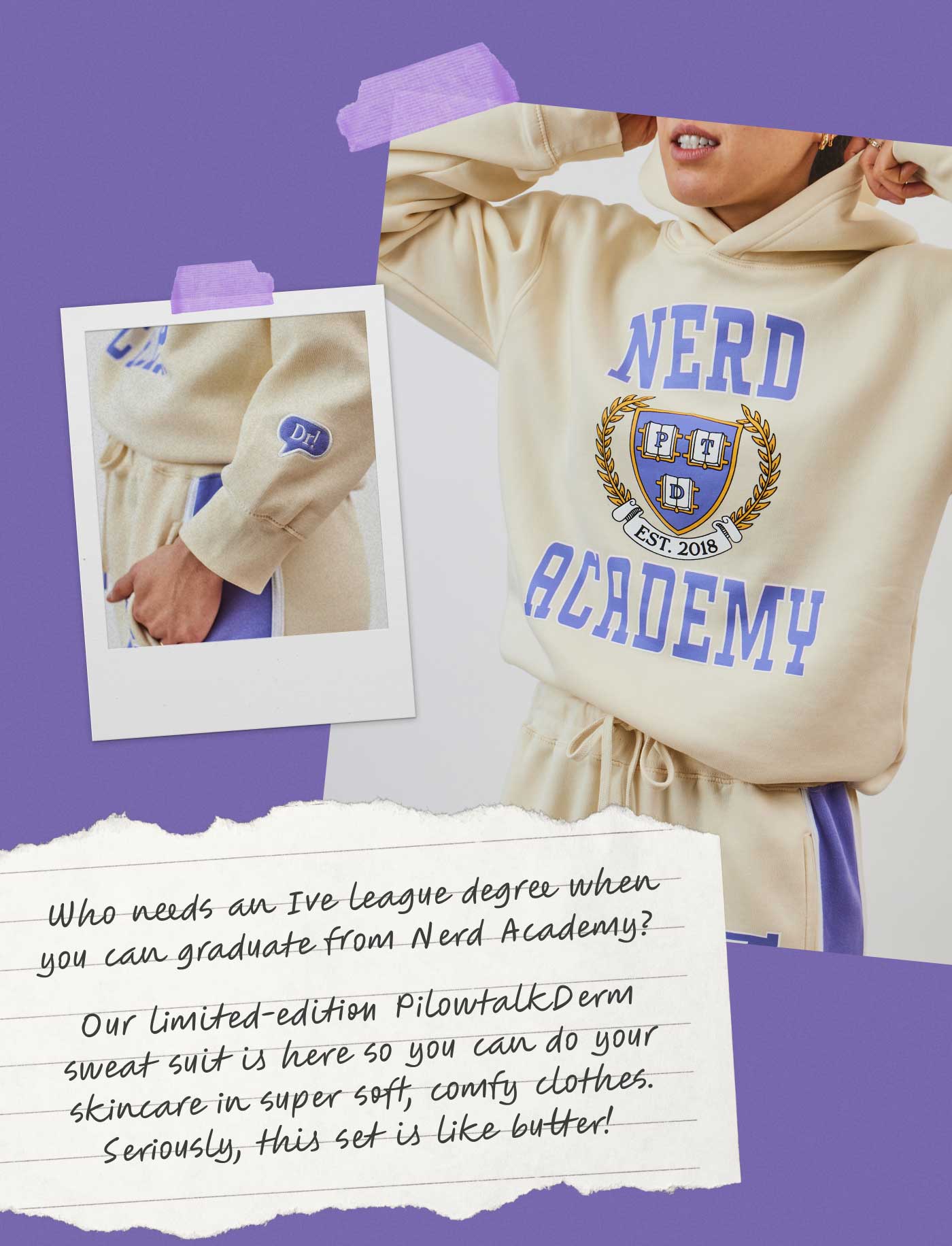 PillowtalkDerm: NEW: Limited-Edition Nerd Academy Sweatsuit! | Milled