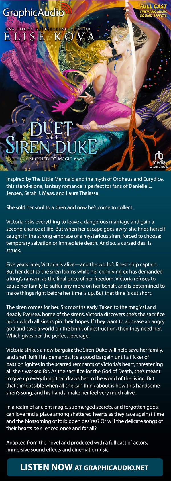 GraphicAudio: A Story inspired by The Little Mermaid and the myth of Orpheus and Eurydice. | Milled