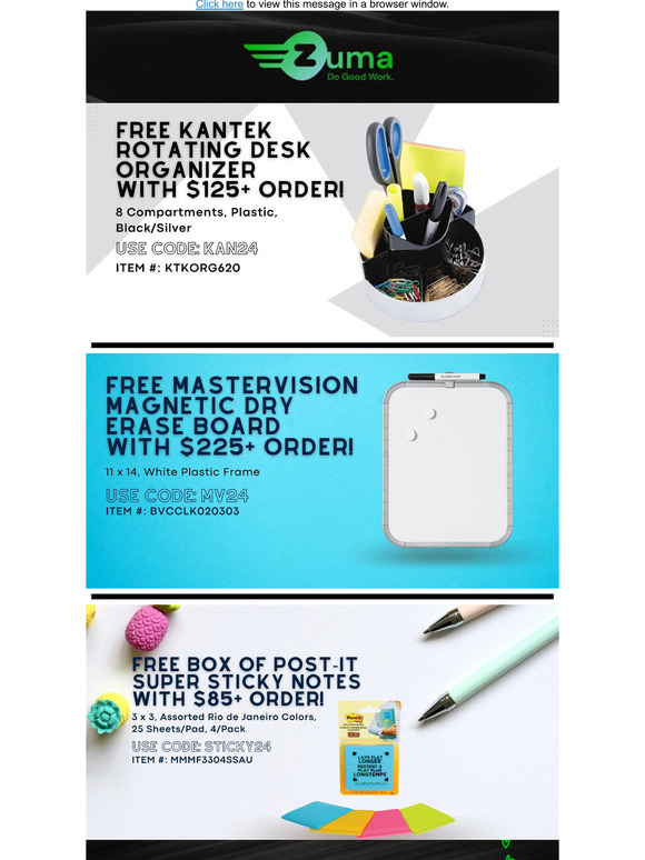 Zuma Office Supply: Freebie Time!!! | Milled