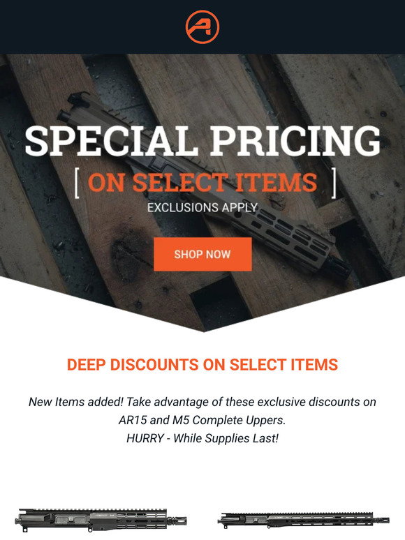 aero precision: Deep Discounts on Complete Uppers AS LOW AS $299 🔥 | Milled