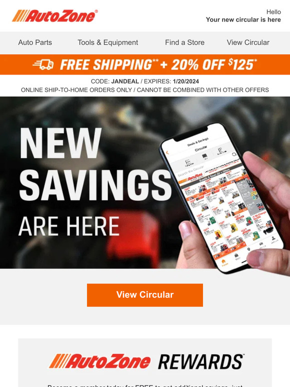 AutoZone Email Newsletters: Shop Sales, Discounts, and Coupon Codes