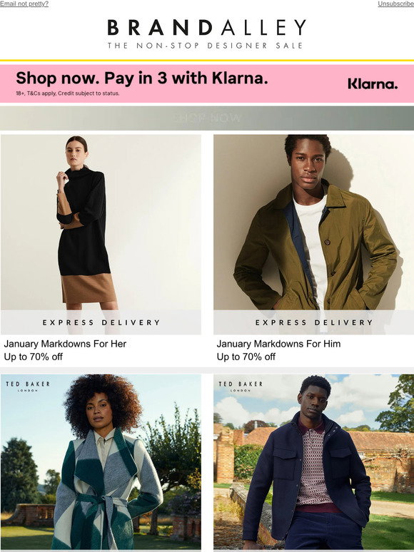 BrandAlley: Ted Baker, Eichholtz, Coach, DKNY, Devotion Twins and Dare ...