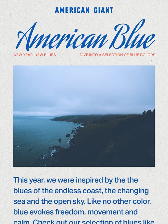 American Giant: Spotlight on new blue styles | Milled