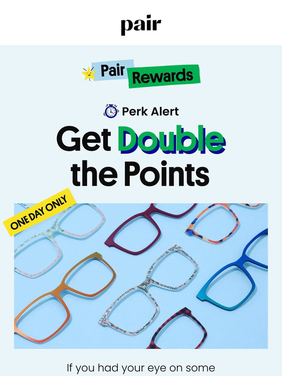 Pair Eyewear: Get DOUBLE the Points | Milled
