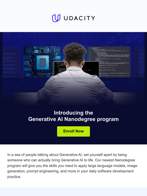 Udacity: It's here: introducing the GenAI Nanodegree program | Milled
