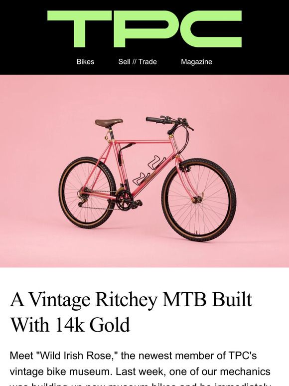 The Pro's Closet: Ever Seen a Bike Built With 14k Gold? | Milled