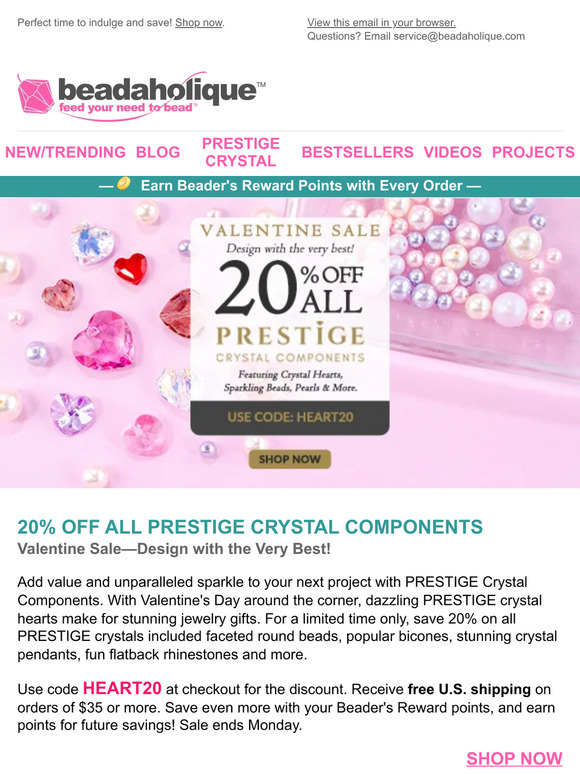Beadaholique: Design with the BEST for Valentine's Day: 20% Off All ...