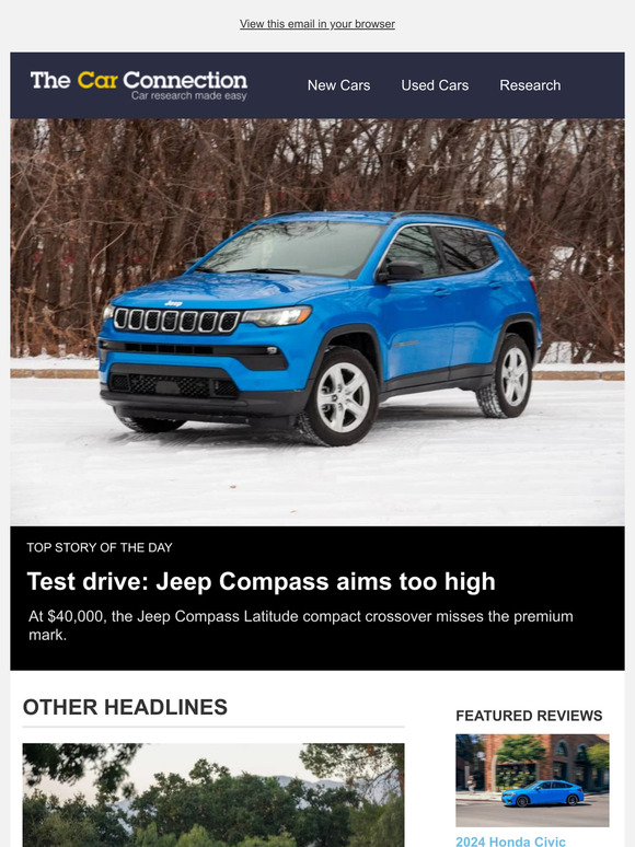 The Car Connection: Test drive: Jeep Compass aims too high | Milled