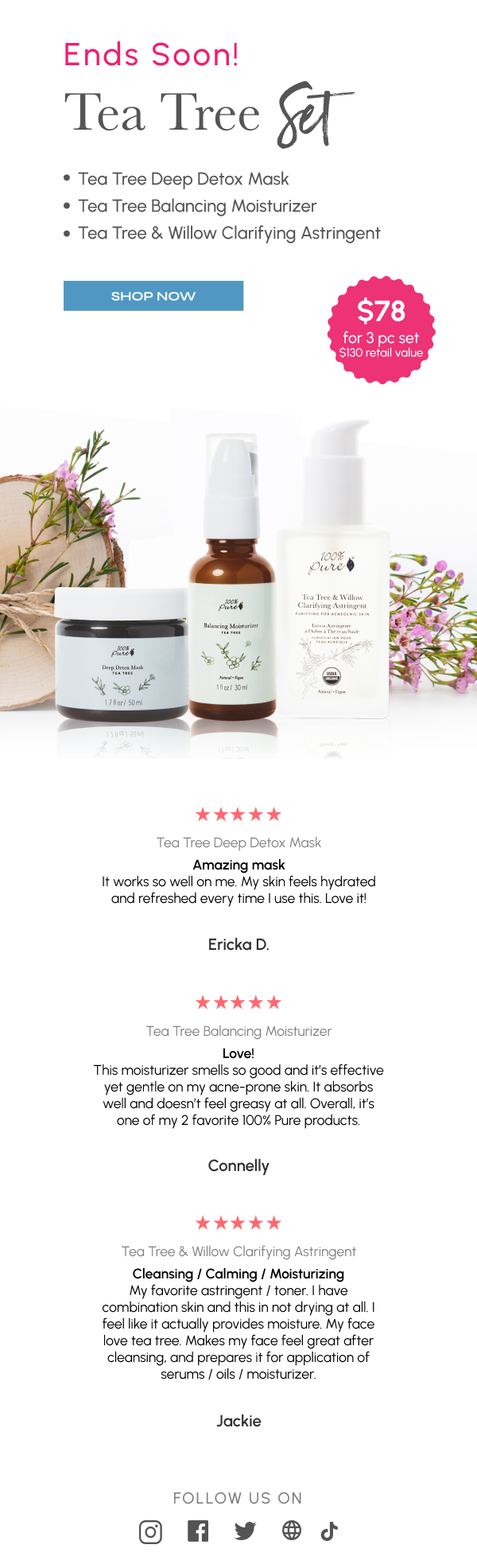 100 Percent Pure: 🎁Treat Yourself with Our Tea Tree Set! | Milled