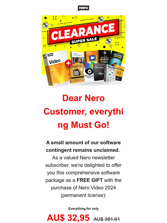 Nero: ⚠️ Only a few units left: Clearance Super Sale | Milled