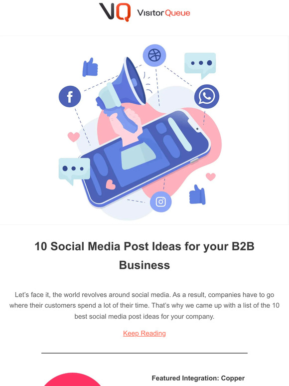 Visitor Queue: Social Media Post Ideas for your B2B Business, The ...