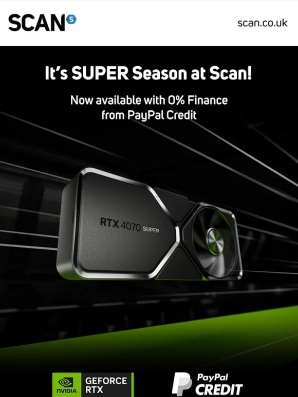 Scan: NVIDIA GeForce RTX 4070 SUPER GPU’s & 3XS Systems are now ...