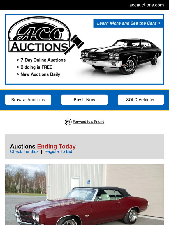 All Collector Cars: Wed. 🚘 ACC Auctions | Milled