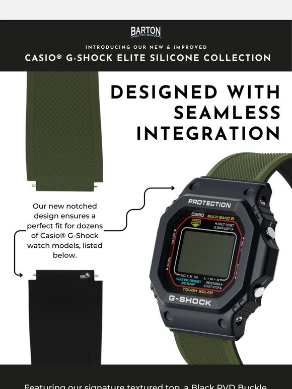 Barton Watch Bands: Did you see our NEW G-Shock Bands? | Milled