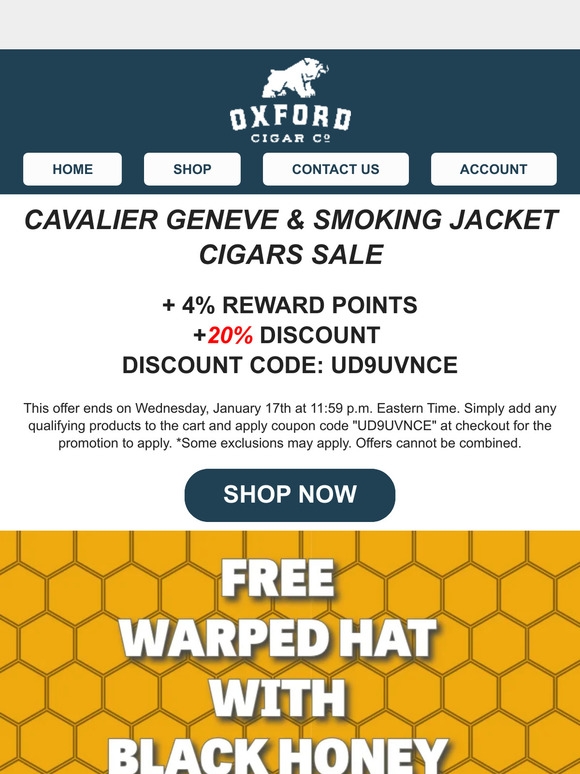 Oxford Cigar Company: ENDING TONIGHT: Special Savings on Cavalier of ...