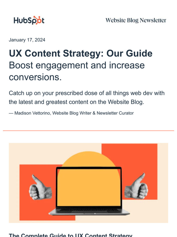 HubSpot: UX Content Strategy: Our Guide | Milled