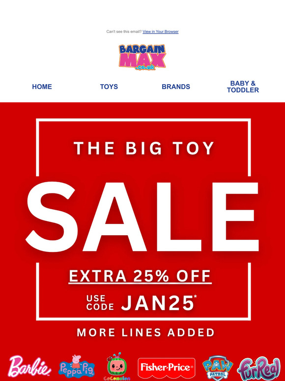 BargainMax: The Big Toy Sale Just Got Bigger! 😃 | Milled