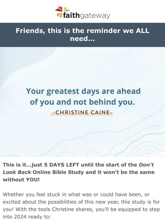 FaithGateway: your best days are ahead...do you believe it? | Milled