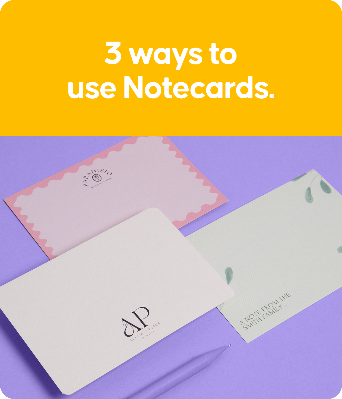 Printed.com: 3 ways to use Notecards 📝 | Milled