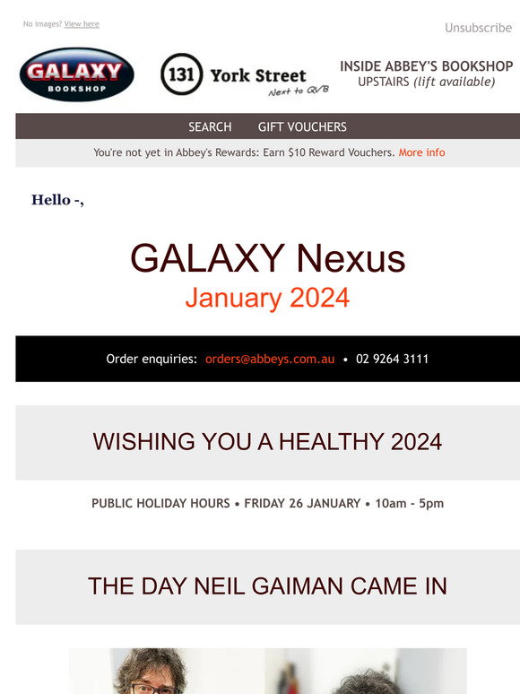 Galaxy Bookshop: New Releases • JAN 2024 | Milled