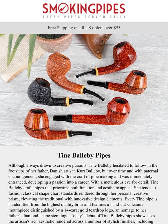 Smokingpipes: Tine Balleby Pipes | Second-Generation Balleby ...