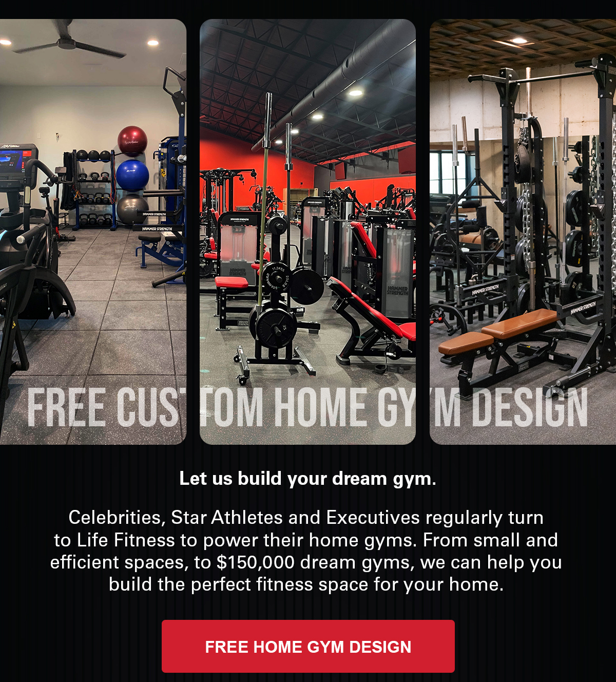 Life Fitness: FREE Custom Home Gym Design | Milled