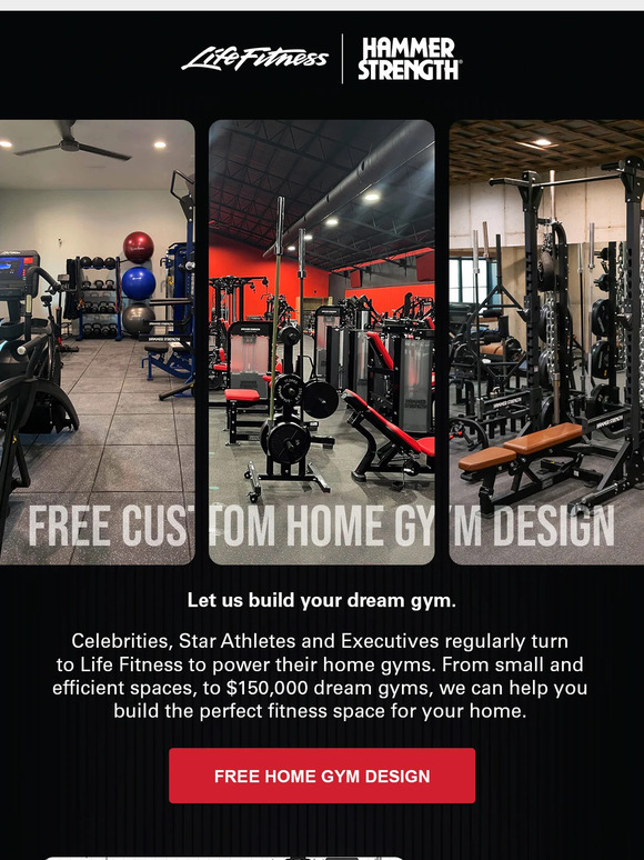 Life Fitness: FREE Custom Home Gym Design | Milled