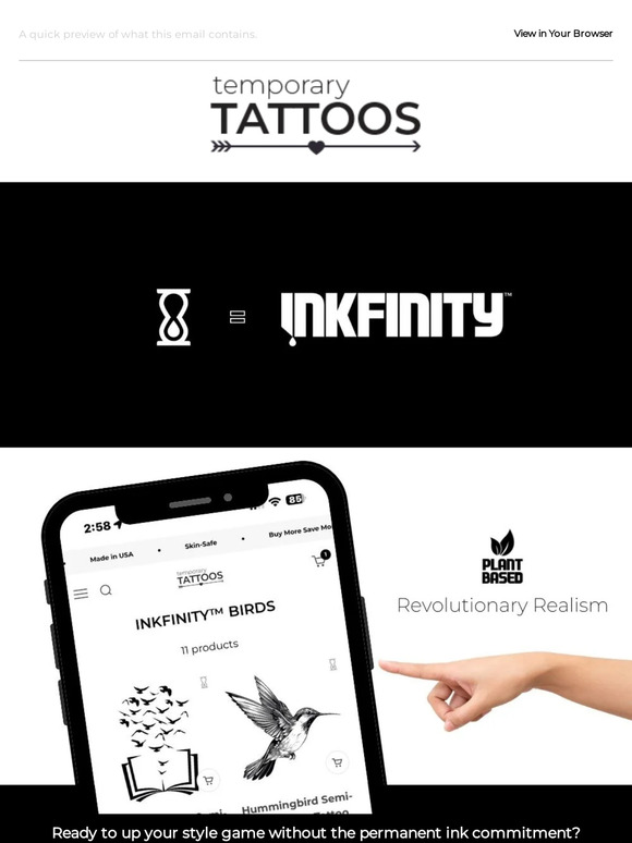 Temporary Tattoos: Semi-Permanent Tattoos 🖤 All the fun NO commitment! ⌛ | Milled