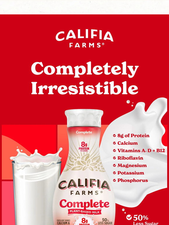 Califia Farms: Introducing our NEW! Complete Milk | Milled