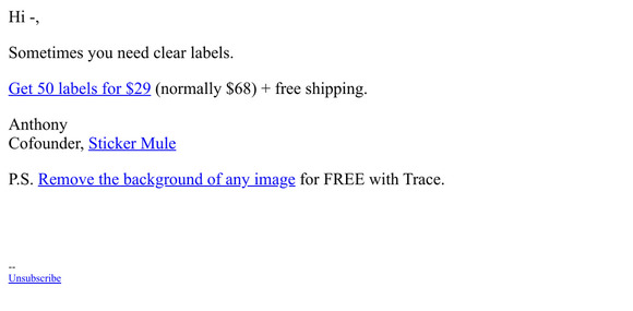 Sticker Mule: Clear labels | Milled