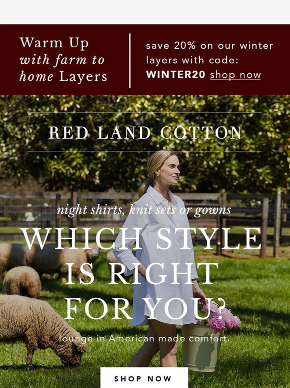 Red Land Cotton: Find Your Comfort | Milled