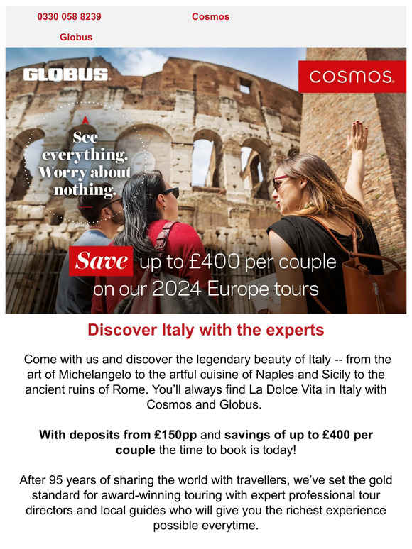 Cosmos Holidays: Discover Italy with the experts | Milled