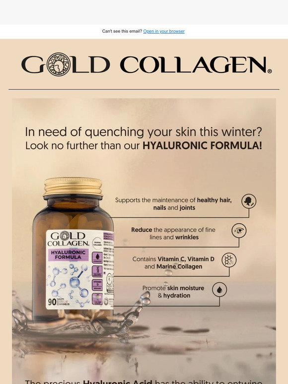 Gold Collagen: Discover the secret to hydrated skin: our Hyaluronic ...