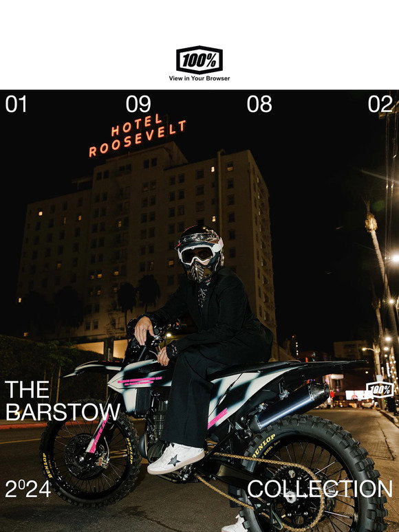 100%: 100% Barstow x Bleach Design Werks | Milled