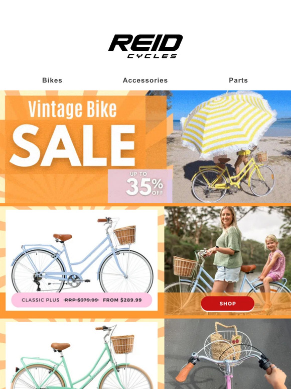 Reid Cycles: VINTAGE BIKE SALE 🌻 Shop now for fave colours! | Milled