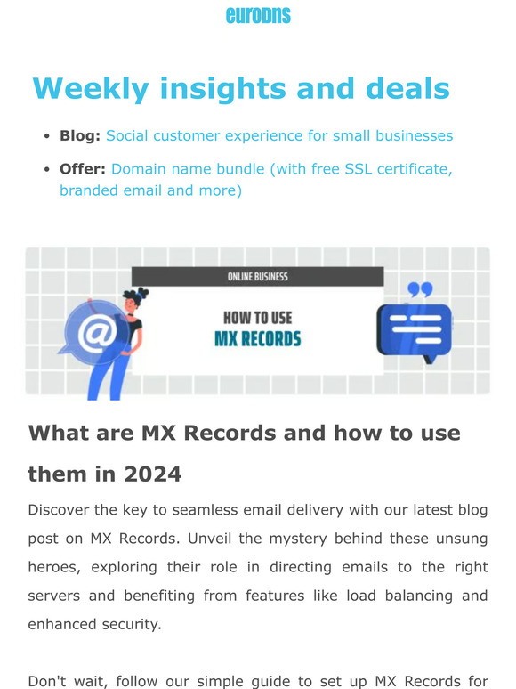 EuroDNS: What are MX Records and how to use them | Milled