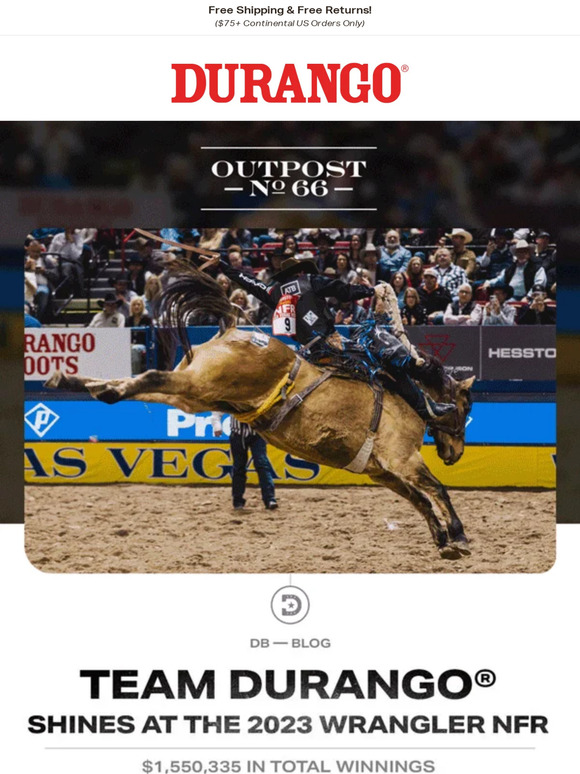 Durango Boots: Team Durango® Shines at the 2023 Wrangler NFR® | Milled