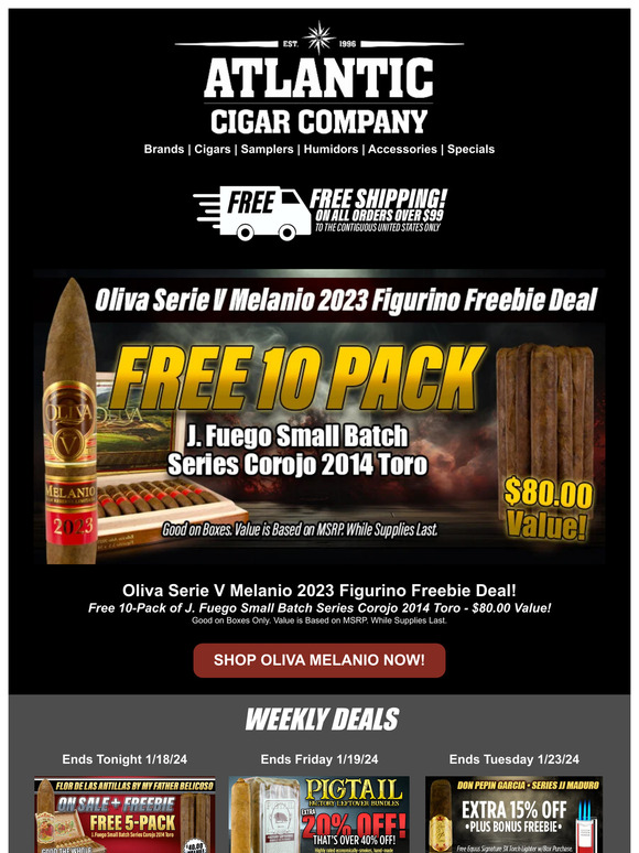 Atlantic Cigar Company: Oliva Serie V Melanio Limitada 2023 Figurino ...