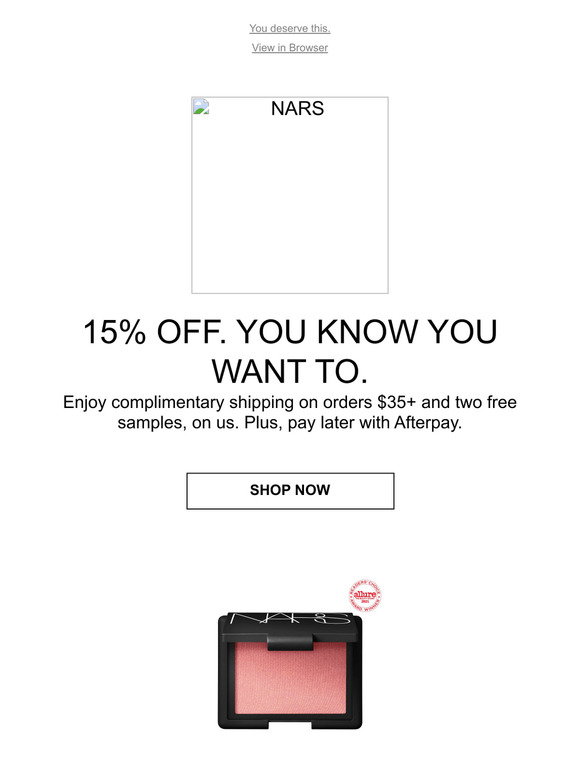 NARS: Good things come in NARS packages. (15% off.) | Milled