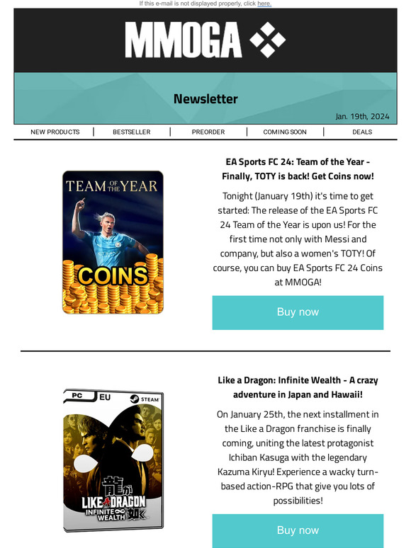 MMOGA: MMOGA - EA Sports FC 24 TOTY! Like a Dragon Infinite Wealth! New ...