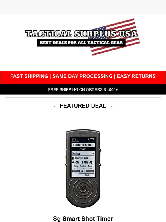 Tactical Surplus USA: ️Shooters Global Smart Shot Timer - ONLY $231 ️ ...