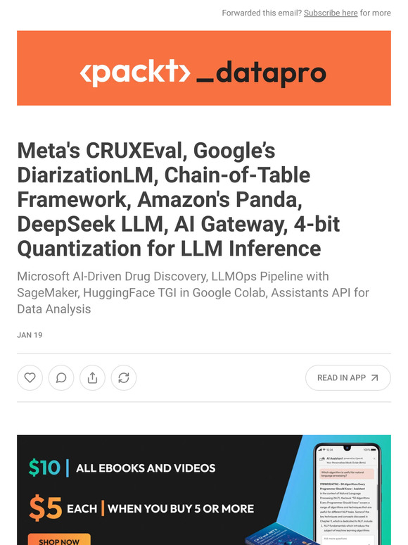 Packt US: Meta's CRUXEval, Google’s DiarizationLM, Chain-of-Table ... Packt US: Meta's CRUXEval, Google’s DiarizationLM, Chain-of-Table ...