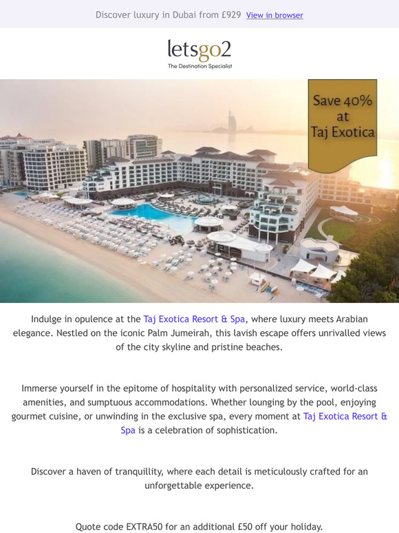 letsgo2: Discover luxury in Dubai from £929 | Milled