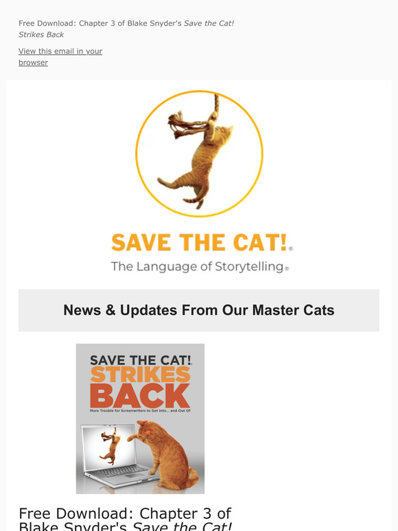 Save the Cat: Free Download: Chapter 3 of Blake Snyder's "Save the Cat ...