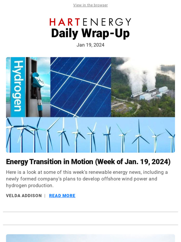 Hart Energy: Daily Wrap-Up: Energy Transition in Motion; KMI Considers ...