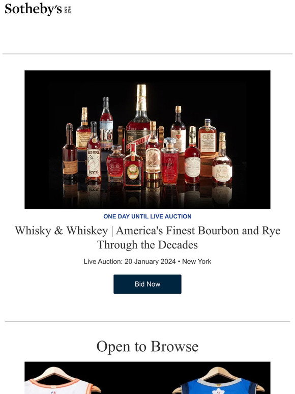 Sotheby's: Whisky & Whiskey | America's Finest Bourbon and Rye Through ...