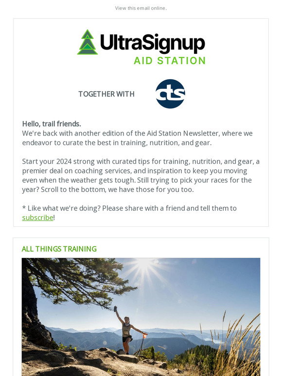 UltraSignup: The Aid Station: Everything You Need to Start the 2024 ...