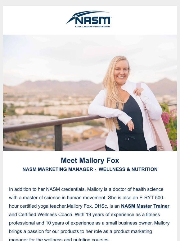 National Academy of Sports Medicine: Meet the NASM Team. | Milled