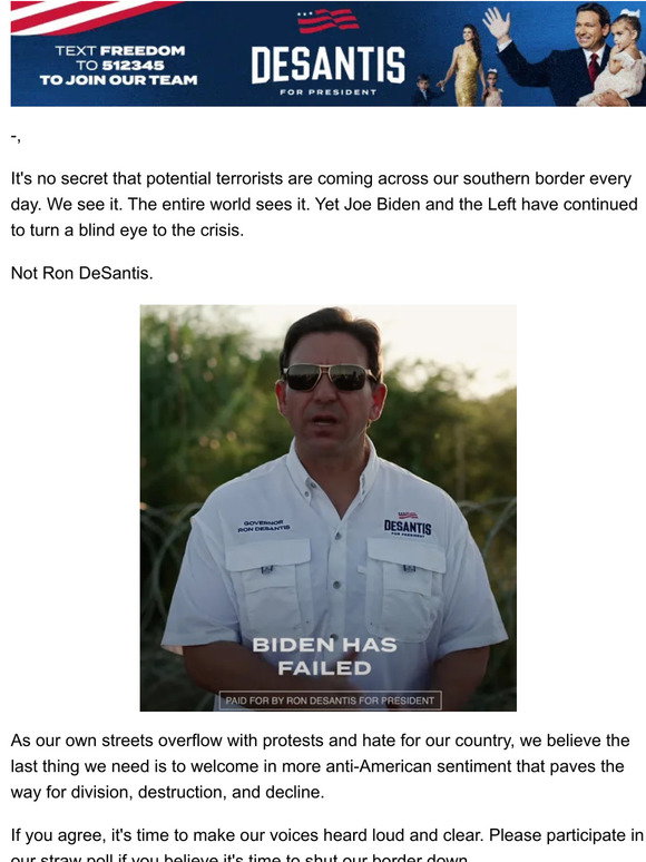 Ron DeSantis: Biden can't keep ignoring this | Milled