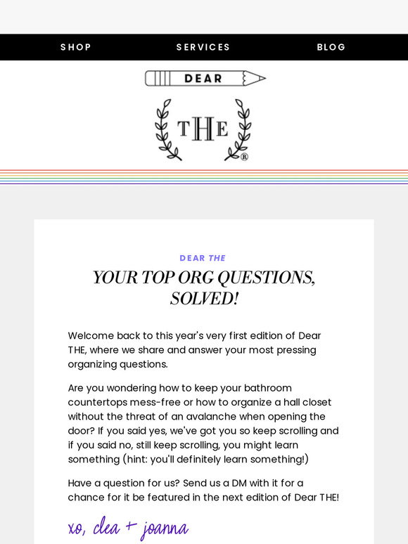 The Home Edit: Your Q’s, Dear THE’s Answers | Milled